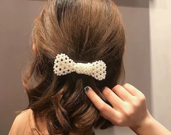 Pearl barrette | Etsy