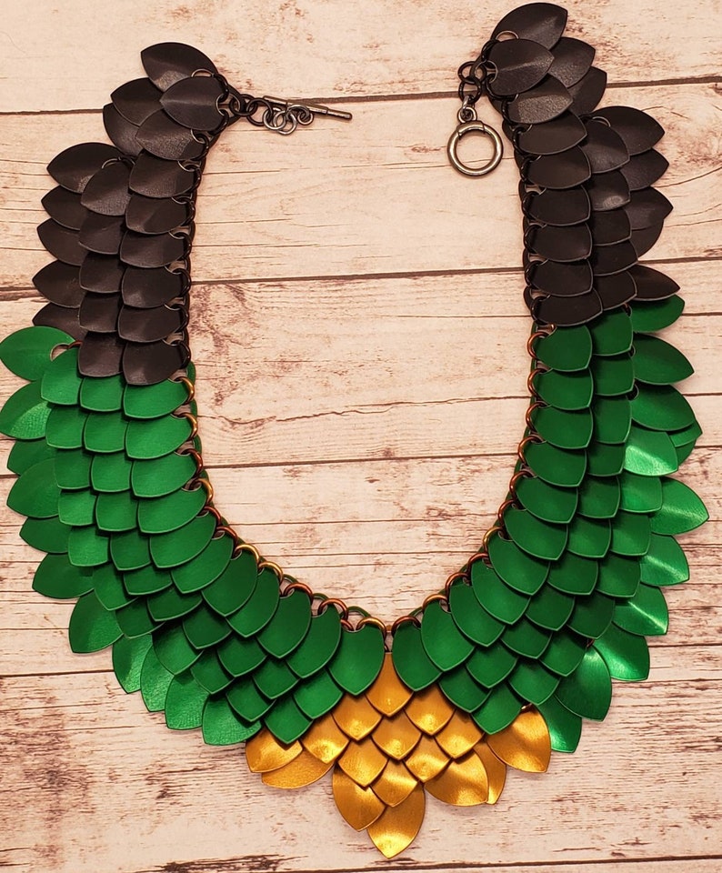 Loki Inspired Scale Mail Chainmail Collar Necklace - Etsy