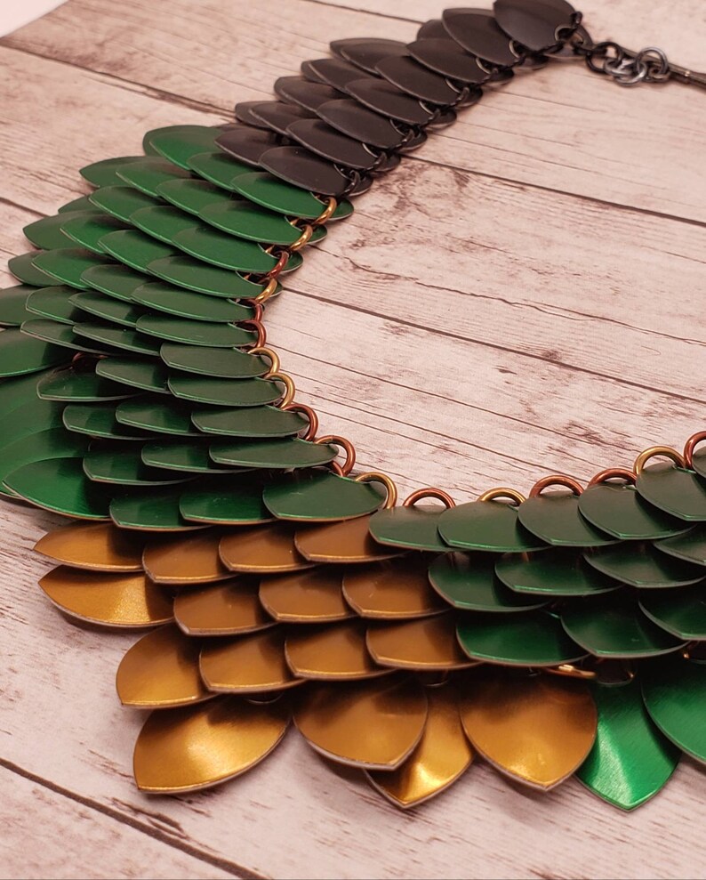 Loki Inspired Scale Mail Chainmail Collar Necklace - Etsy