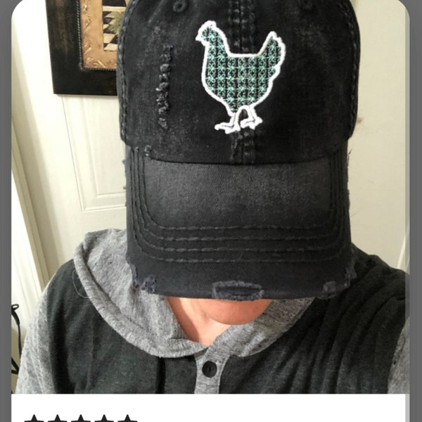 Embroidered Chicken - Etsy