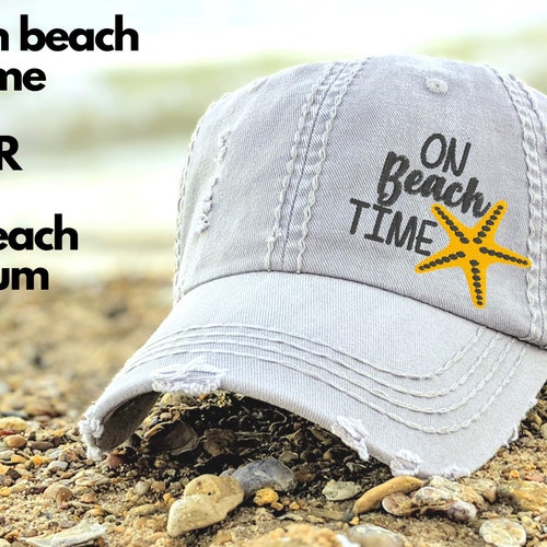 Women's Beach Bum Hat on Beach Time Hat Cute Beach - Etsy