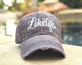 Lake Life Hat, Lakelife Hat, Lake Life Embroidered Hat, Baseball Cap ...