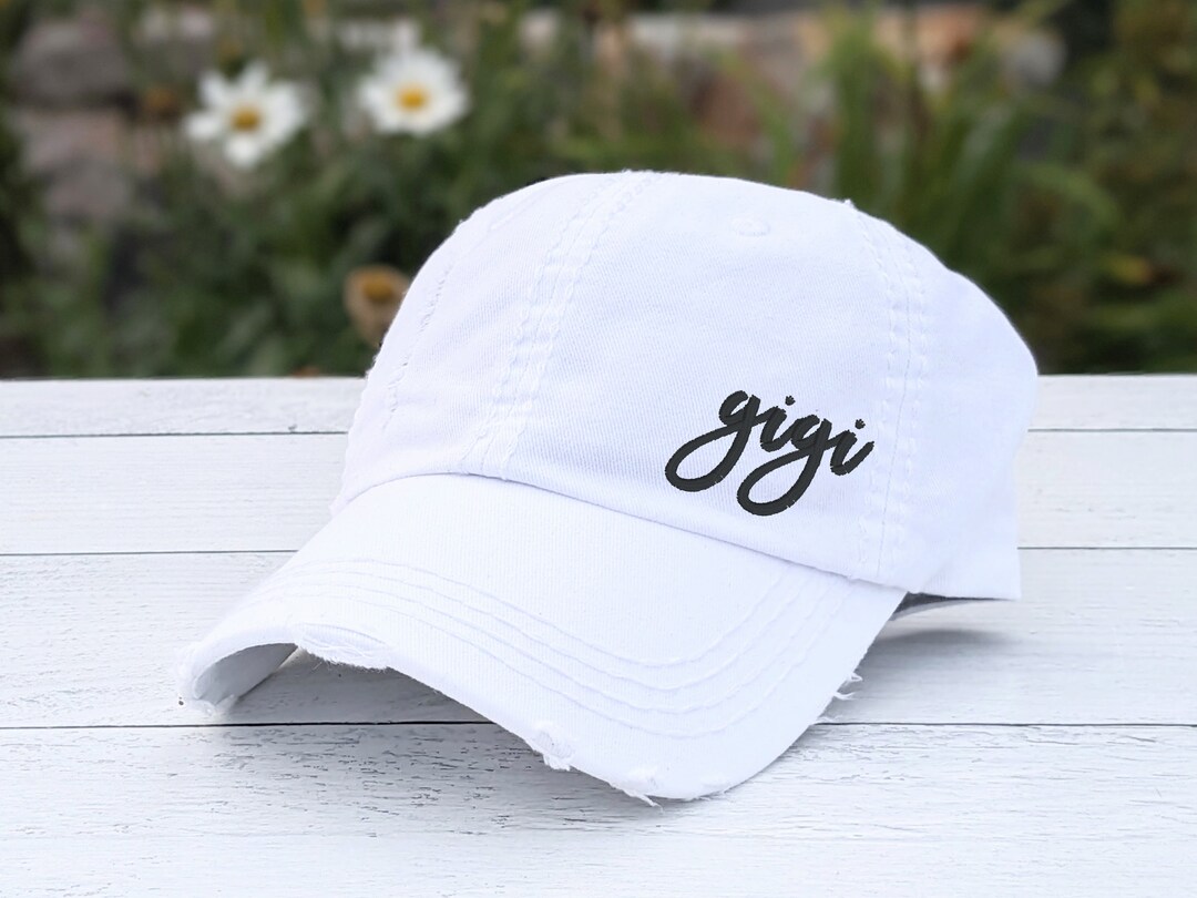 Women's Gigi Hat: Embroidered Cursive Baseball Cap, Small Cursive ...