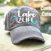 Lake Life Embroidered Baseball Cap: Women's Distressed Cotton Hat With ...