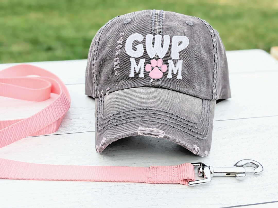 GWP or GSP Dog Mom Hat: Embroidered German Pointer Wirehaired or ...