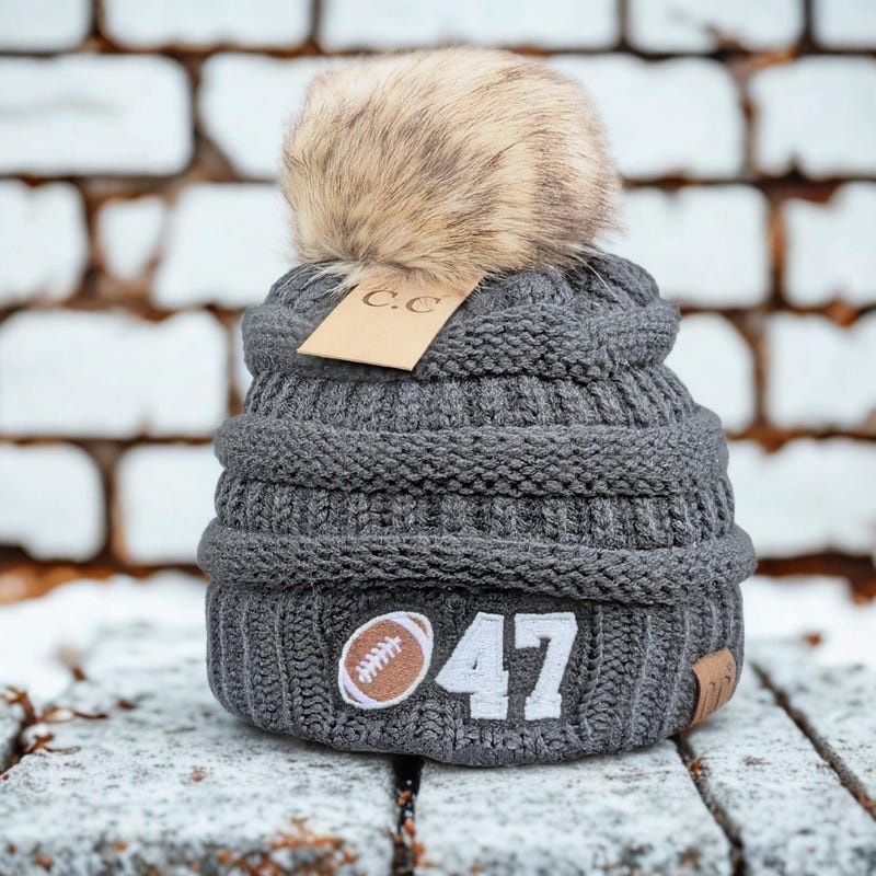 Custom Beanie Pom Number - Etsy