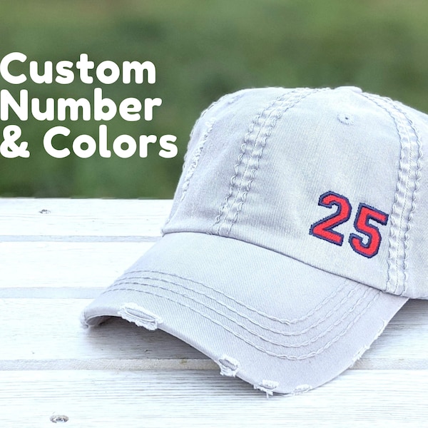 Mom Baseball Hat With Numbers - Etsy