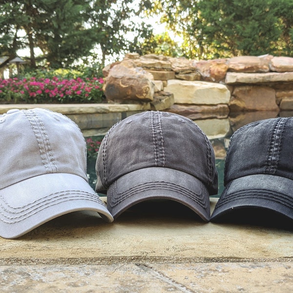 Distressed Baseball Cap - Etsy