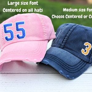 Women's Sport Hat, Custom Number Initials Team Player Jersey Baseball ...