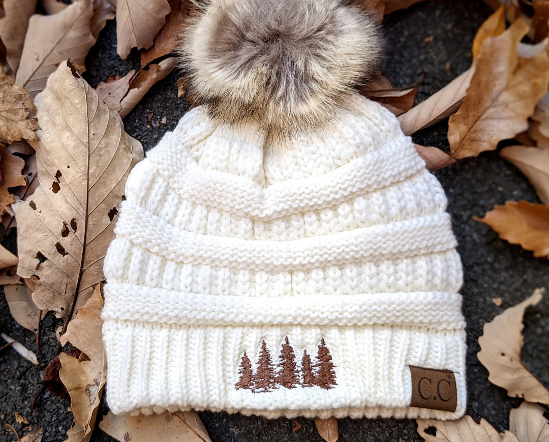 Women's Tree Beanie Forest Winter Camping Winter Hat, Hiking Gift for ...