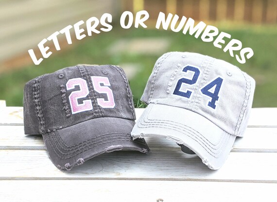 Number or Letter Hat Custom Number Hat Custom Letter Hat - Etsy