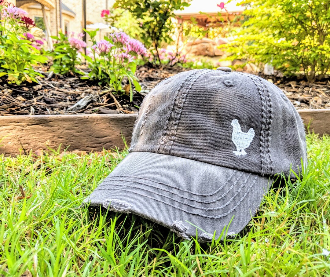 Women's Chicken Hat Baseball Cap, Small Corner Embroidered Design ...
