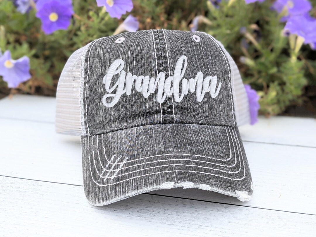 Grandma or Custom Text Name Nickname Embroidered Women's Baseball Cap ...