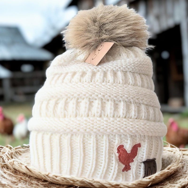 Embroidered Hat. Chickens - Etsy