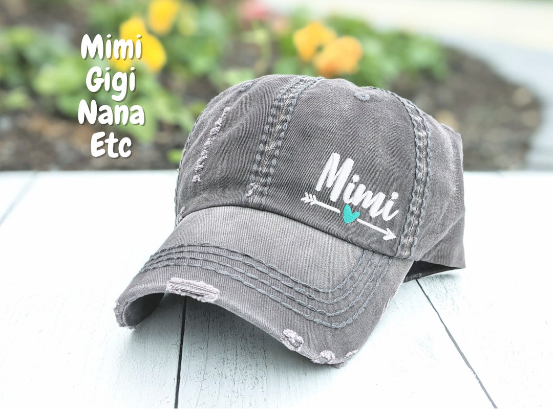 Embroidered Mimi Hat or Custom Name Baseball Cap, Gigi Nana Grandma ...