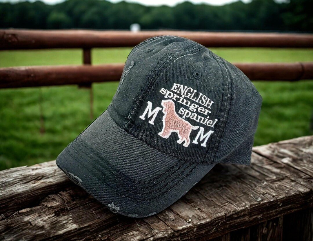English Springer Spaniel Dog Mom Hat Baseball Cap: Custom Embroidered ...