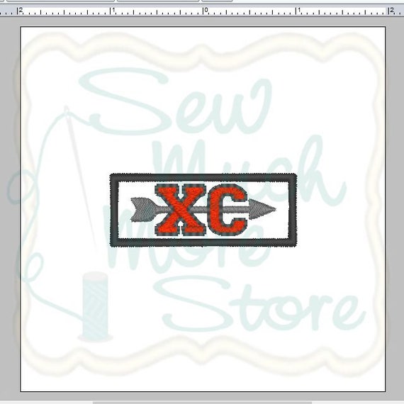 XC Cross Country Embroidery File 2 INCH Machine - Etsy