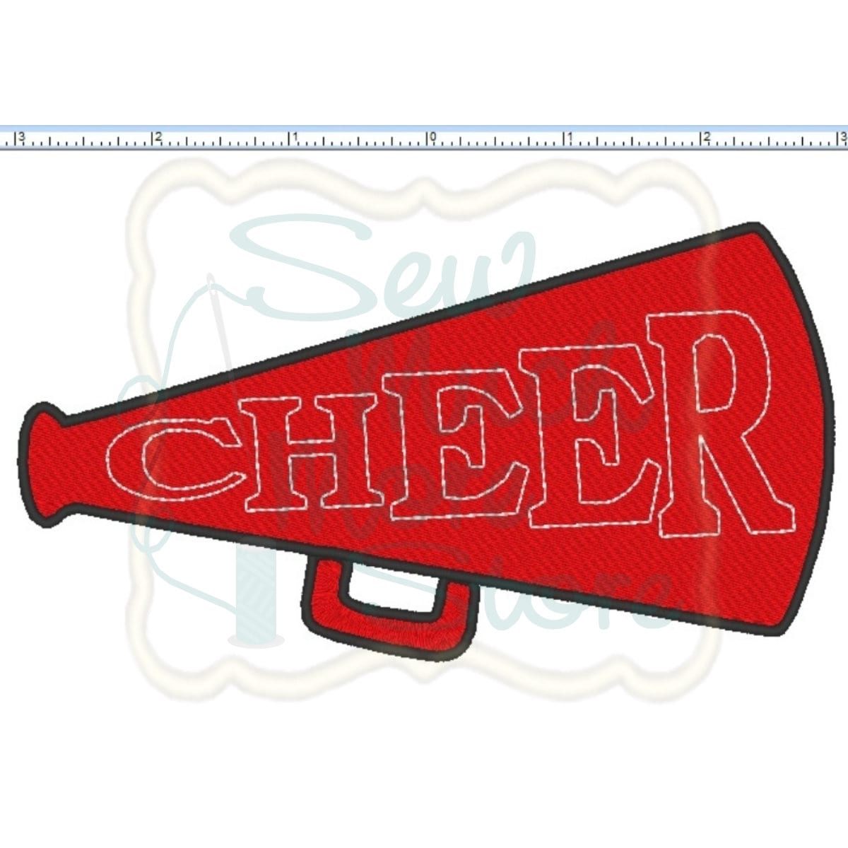 CHEER Embroidery File - 6 INCH - Machine Embroidery File - Sports ...