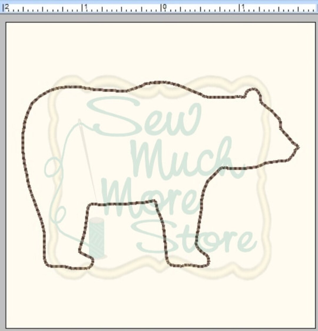 Bear Outline (felt Applique) Embroidery File - 3.5 INCH - Machine ...