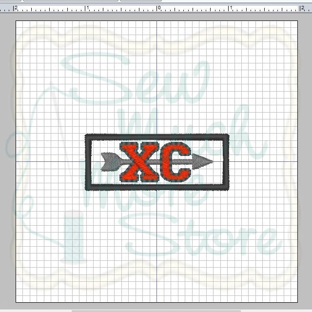 XC Cross Country Embroidery File 2 INCH Machine - Etsy