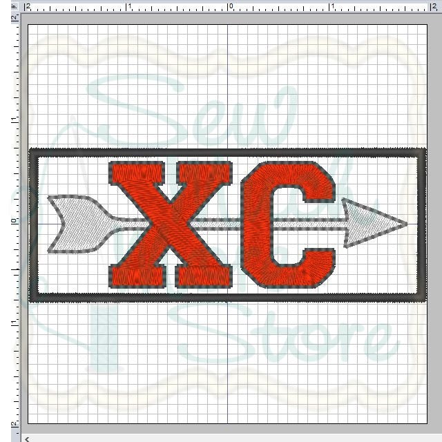 XC Cross Country Embroidery File 4 INCH Machine - Etsy