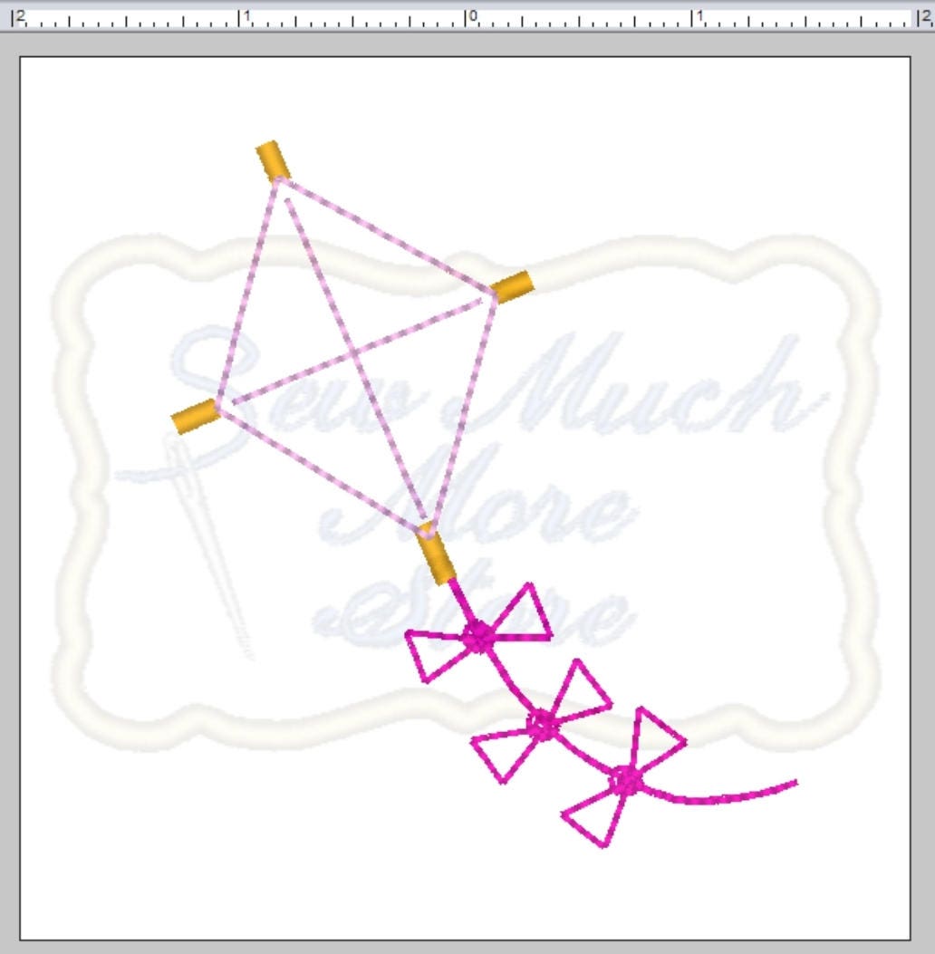 Kite Outline felt Applique 3 Inch Machine Embroidery File - Etsy