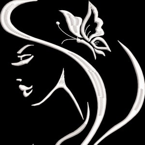 Embroidery Design. Machine Embroidery for Clothes, Bags. Young Woman ...