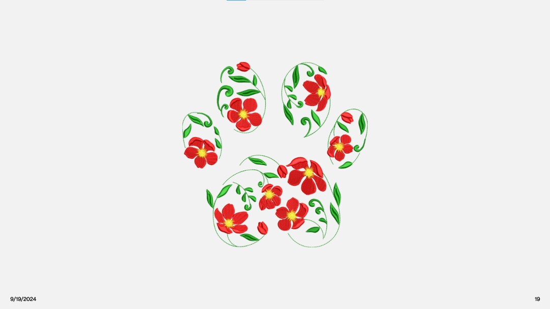Embroidery Design. Machine Embroidery. Paw Dog Cat Animal Footprint ...
