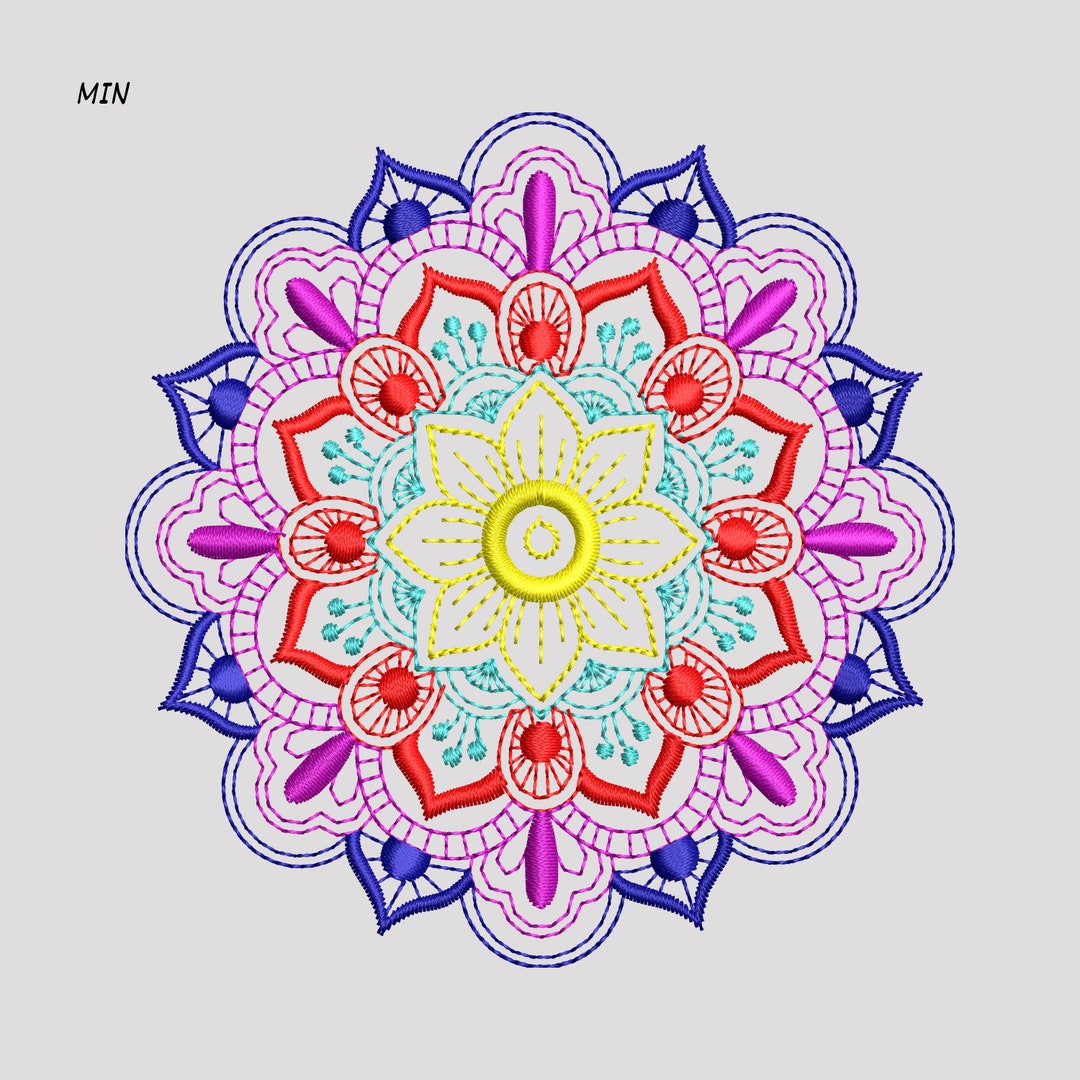 Mandala. Machine Embroidery. Computer Embroidery. Flowers. Pattern ...