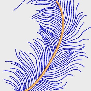 Embroidery Design. Machine Embroidery for Clothes, Bags. Feather. - Etsy