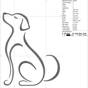 Minimalist Dog Line Art Embroidery Design (machine Embroidery File) - Etsy