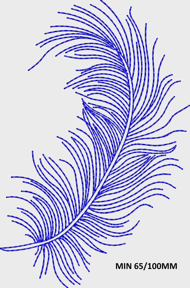 Embroidery Design. Machine Embroidery for Clothes, Bags. Feather. - Etsy
