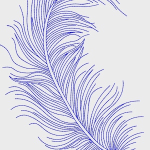 Embroidery Design. Machine Embroidery for Clothes, Bags. Feather. - Etsy