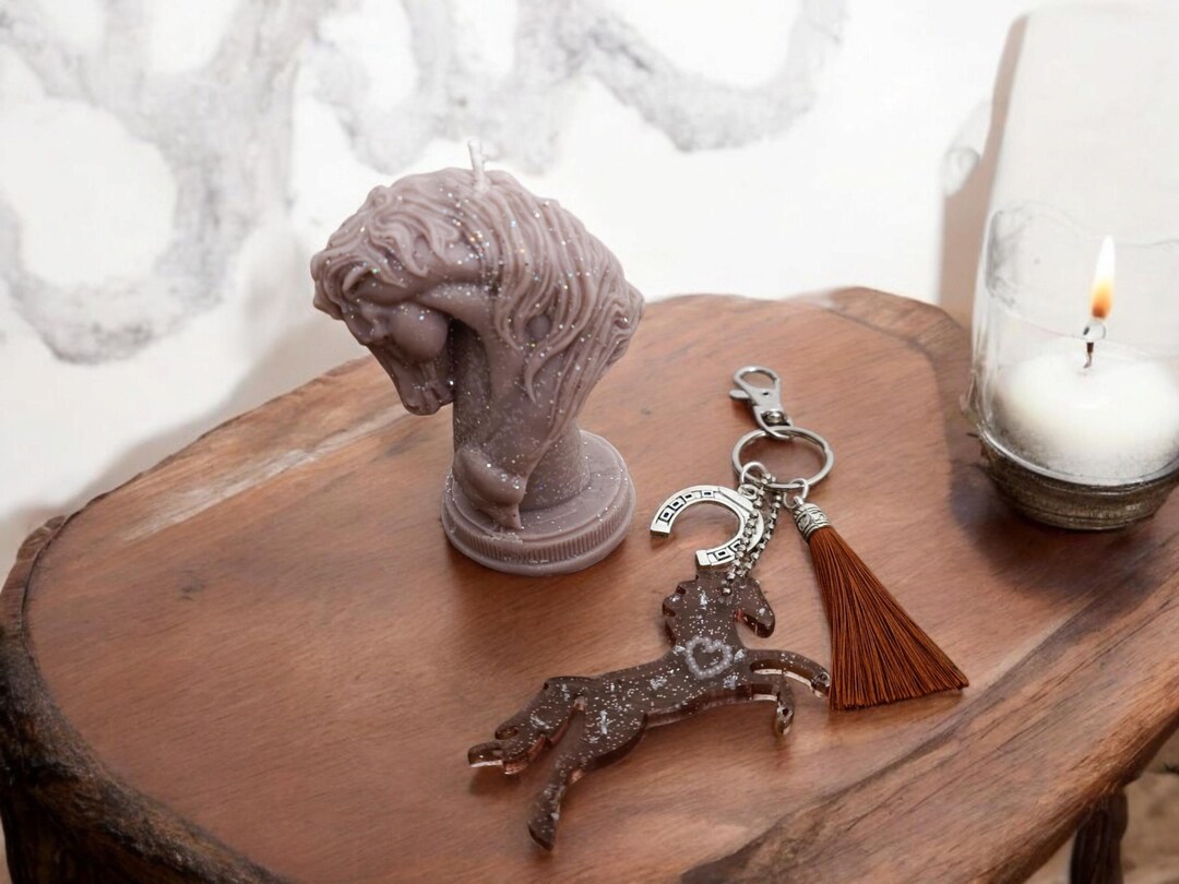 Handmade Horse Gift Box - Horse Bust Candle + Rearing Horse Key Ring ...