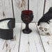 Vintage 1876 Avon Wine Glass Gothic Chalice Blood Red - Etsy