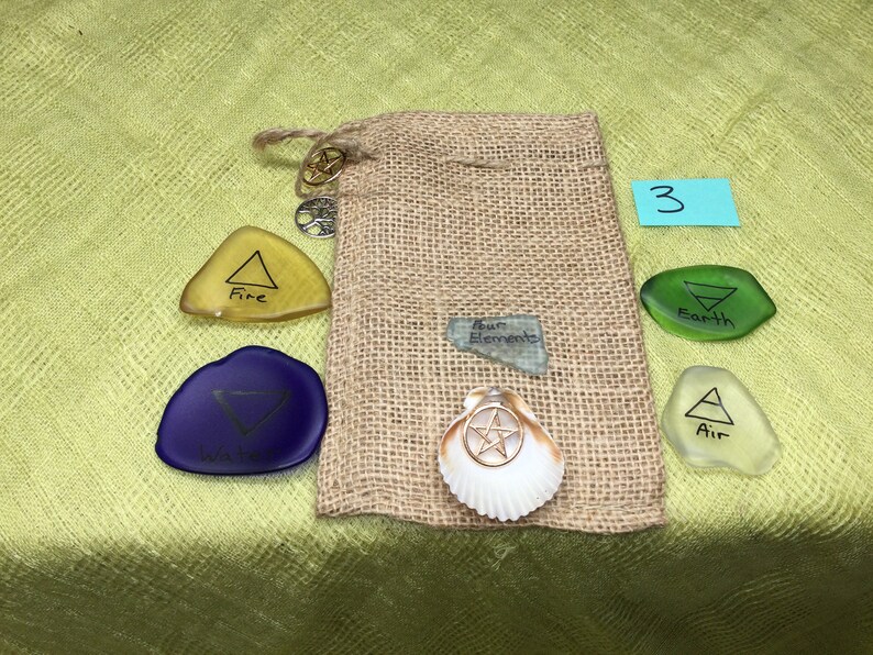 Four Elements Sea Glass Earth Elements Ocean Gifts Home Decor Ritual ...