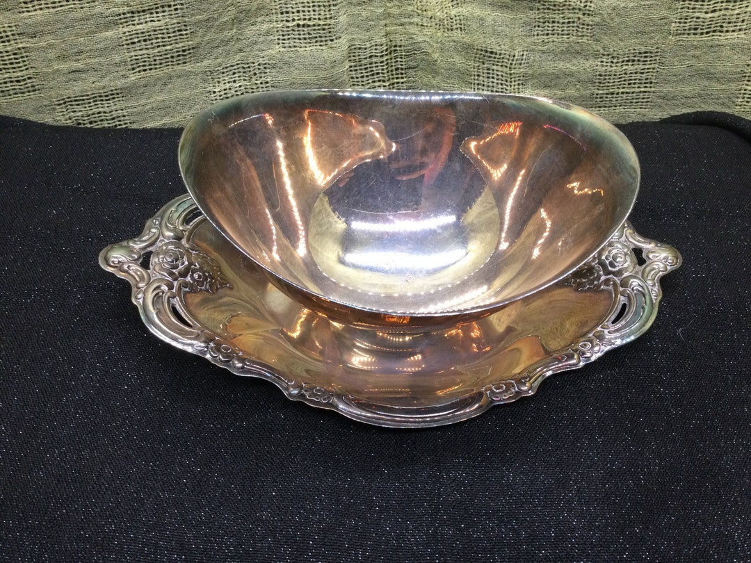 Vintage Silver Plated Candy Dish Vintage Gravy Bowl Silver Plated Dish ...