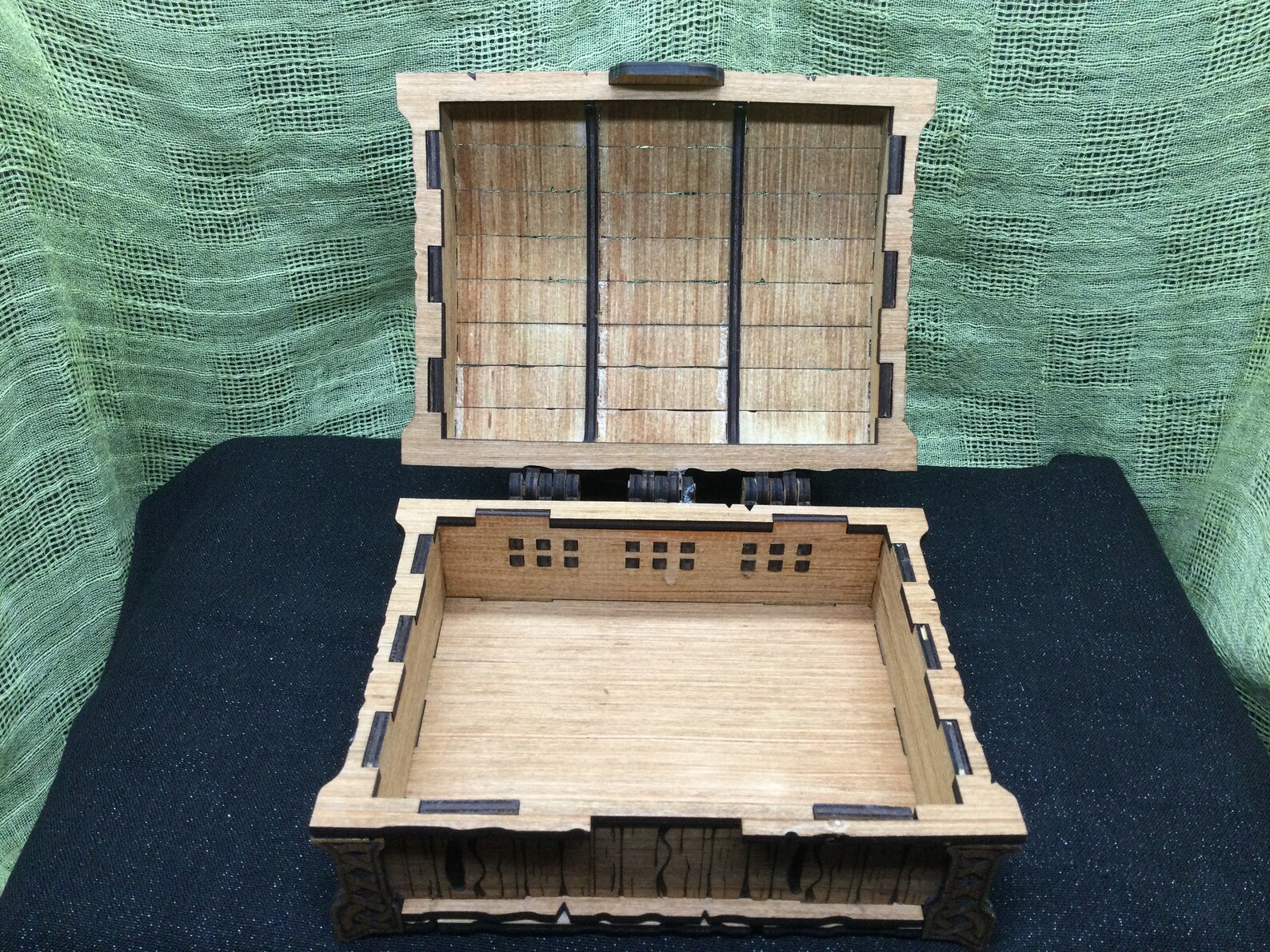 Triple Moon Pentagram Treasure Chest Box Custom Laser Cut Box - Etsy