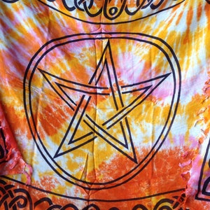 Pentagram Altar Cloth, Pentagram Wall Decor, Witch, Wiccan, Pagan ...