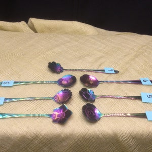 Fairy Spoon Magickal Spoon Tea Spoon Ritual Spoon Rainbow Spoon Wicca ...