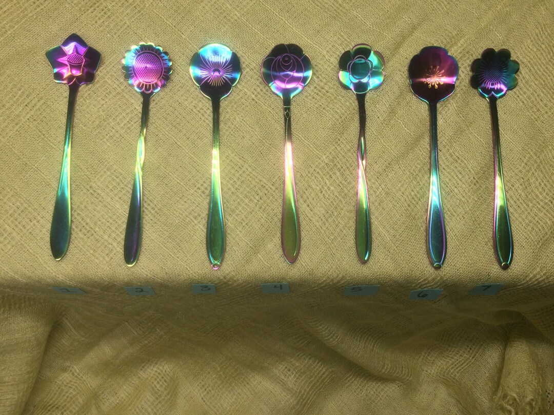 Fairy Spoon Magickal Spoon Tea Spoon Ritual Spoon Rainbow Spoon Wicca ...