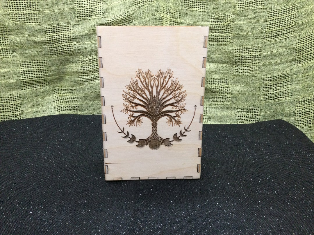 Tree of Life Moon Box Tarot Card Box Jewelry Box Custom Laser Cut Box ...
