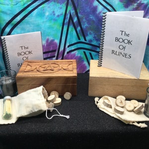 Wooden Rune Set, Divination, Elder Futhark Runes, Viking Rune Set ...