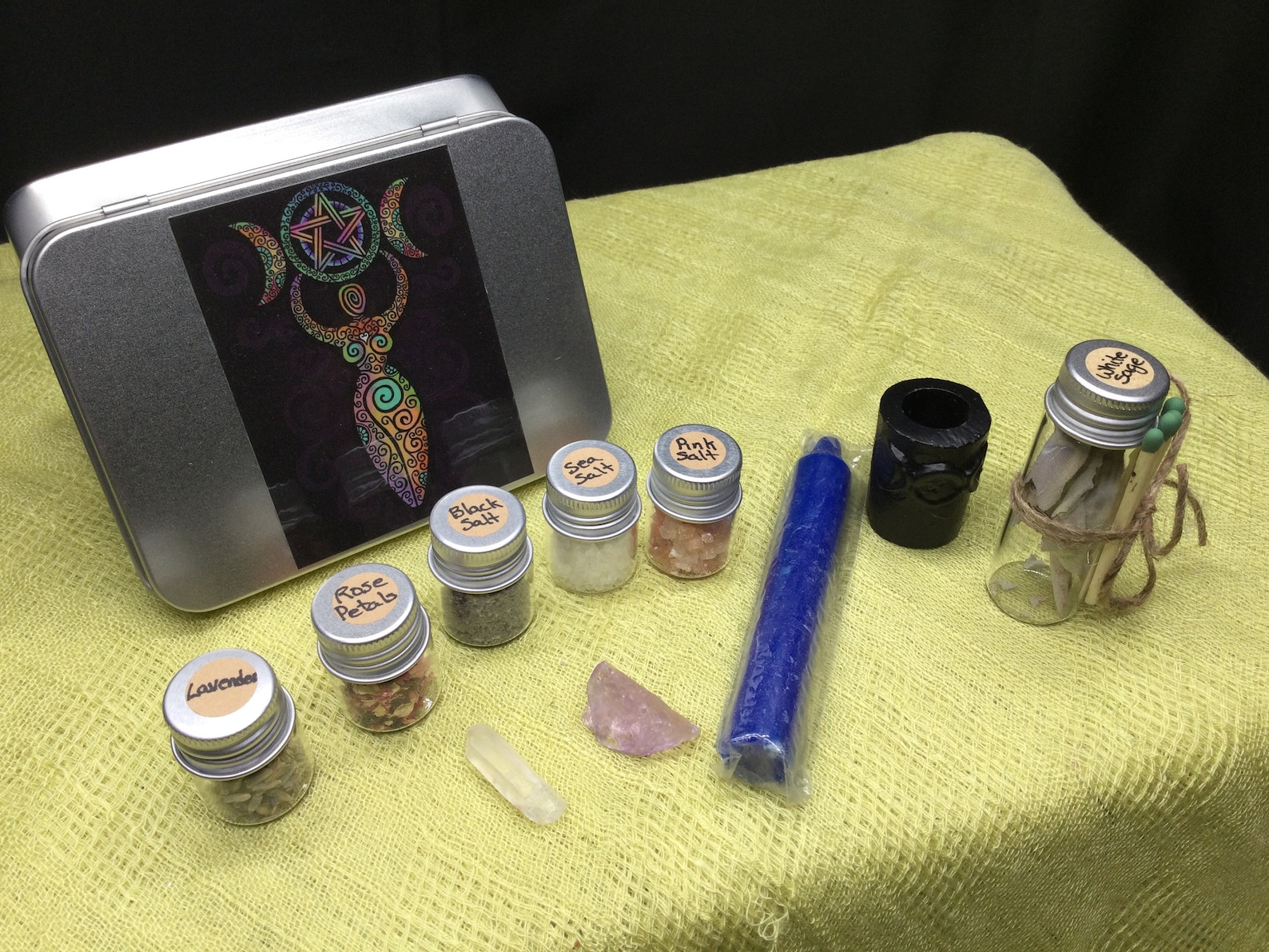 Triple Moon Goddess Goddess Ritual Kit Altar Herbs Spell Box Spell ...