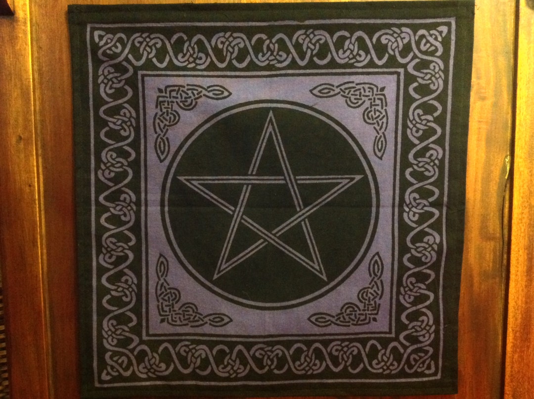 Pentagram Altar Cloth, Wiccan, Witch, Metaphysical, Ritual Ceremonial ...