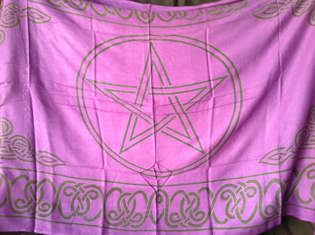 Pentagram Altar Cloth, Pentagram Tapestry, Witch Symbol, Wiccan Symbol ...