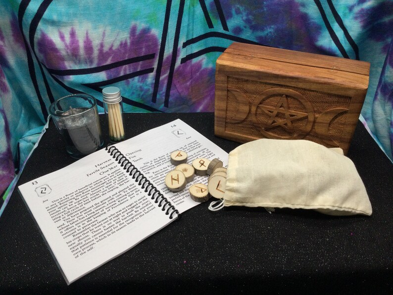 Wooden Rune Set, Divination, Elder Futhark Runes, Viking Rune Set ...