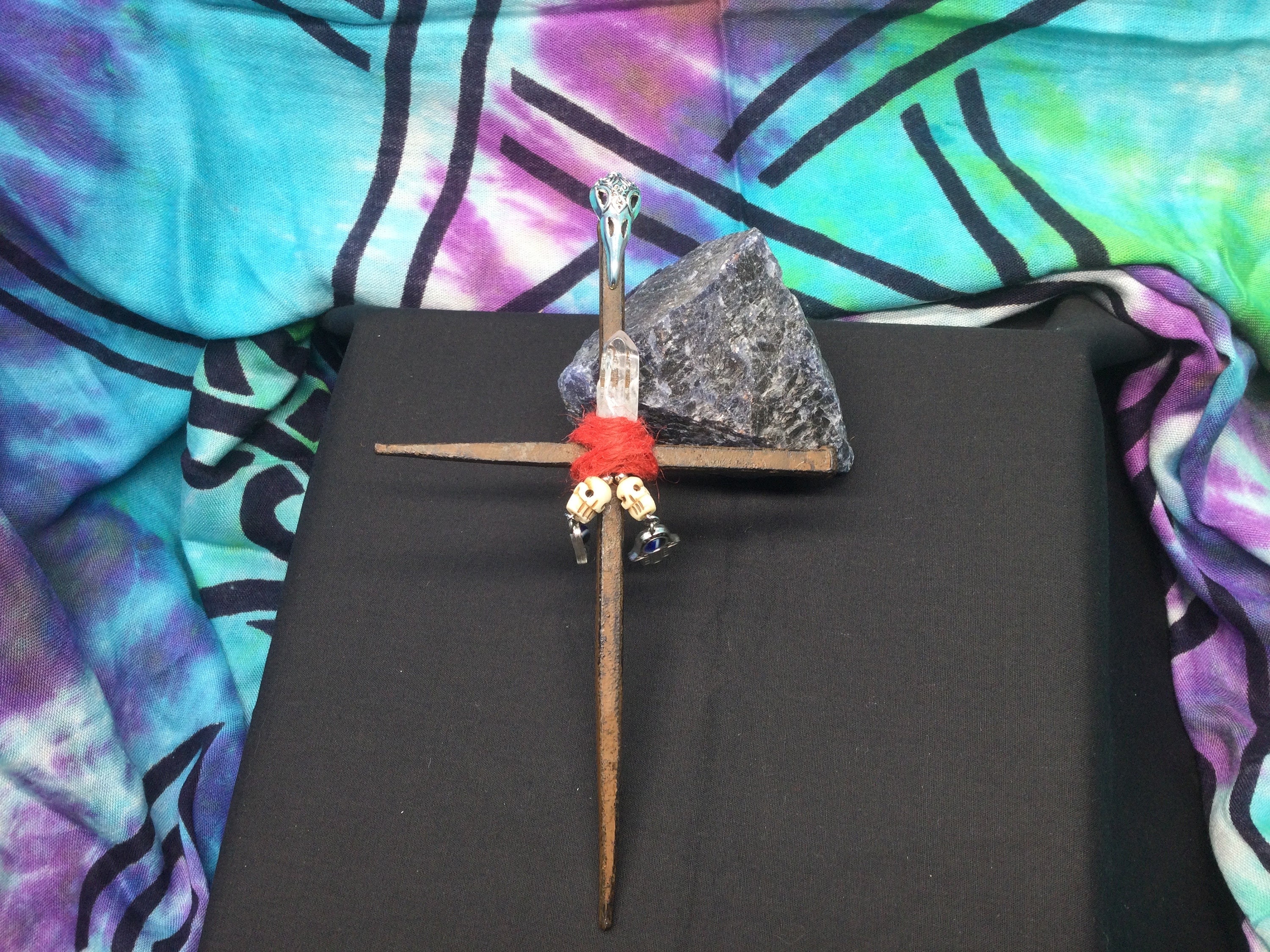 Iron Witch Cross, Viking Amulet, Badb Cross, Antique Iron Nails ...