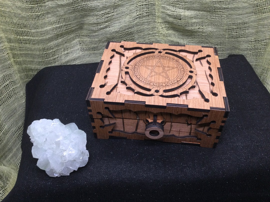Pentacle Treasure Chest Pentacle Jewelry Box Wiccan Pentacle Box Wicca ...