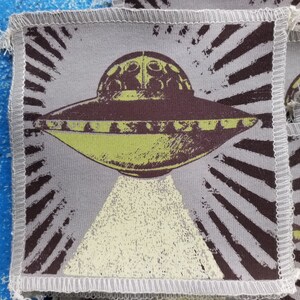 Ufo Patch Sew on Patches Alien Patches Flying Saucer Patches Upcycled T ...